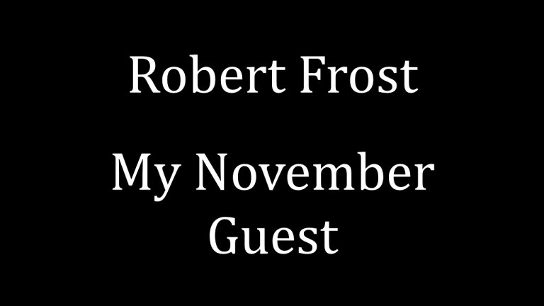 ‘My November Guest’ by Robert Frost – Reviews Rants and Rambles